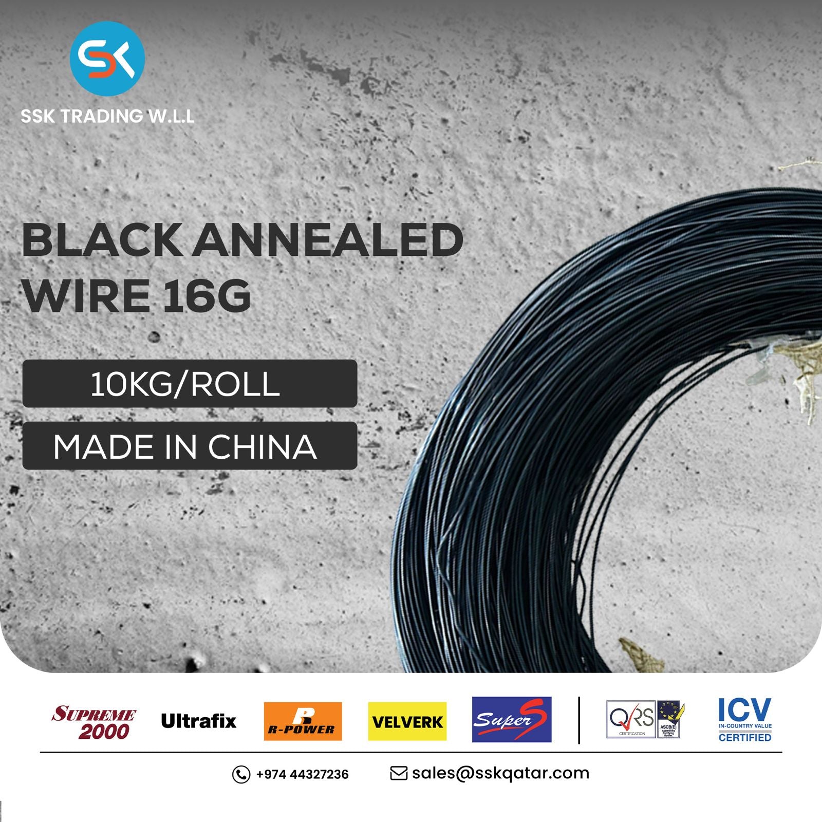 Black Annealed Wire 16 Gauge Supplier in Qatar | Binding Wire – SSK ...