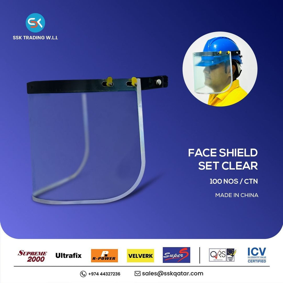 Face Shield Set Supplier in Qatar | Industrial PPE – SSK TRADING WLL