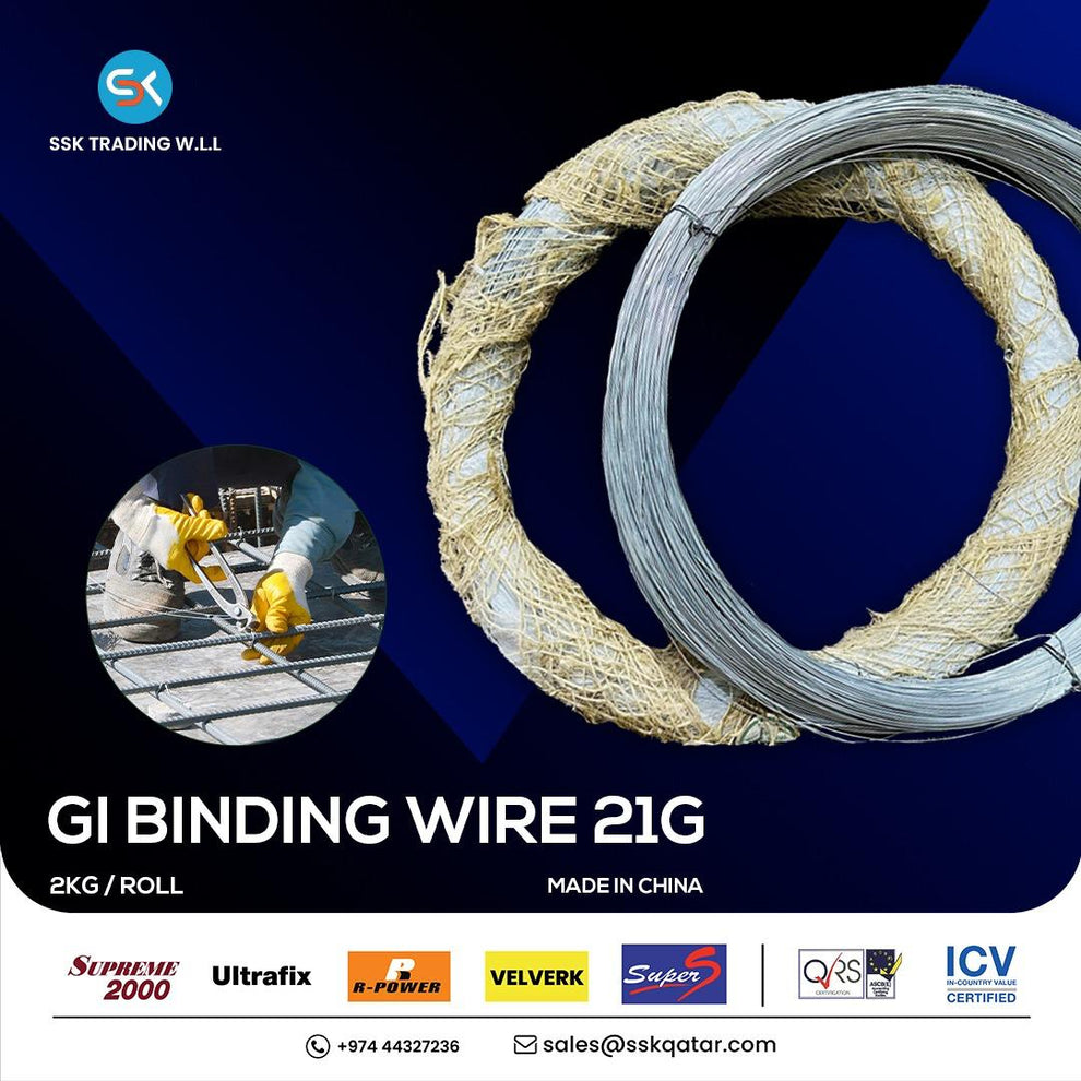 GI Binding Wire 21 Gauge – SSK TRADING WLL
